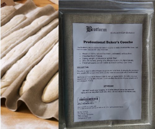 BrotformDotCom Bakers Couche, 26 by 24-Inch, Natural Linen N4 free ...