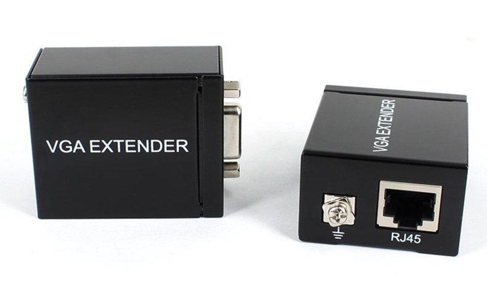 Neon 60M VGA Extender Repeater Adapter over Single RJ45 Cat 5e Cat6 ...
