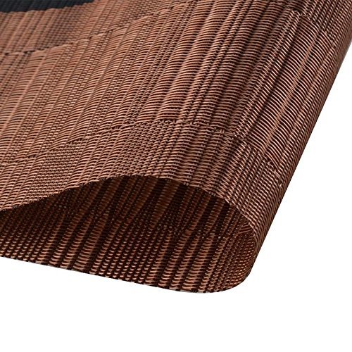 Set of 4 PVC Bamboo Plastic Placemats for Dining Table Runner Linens ...