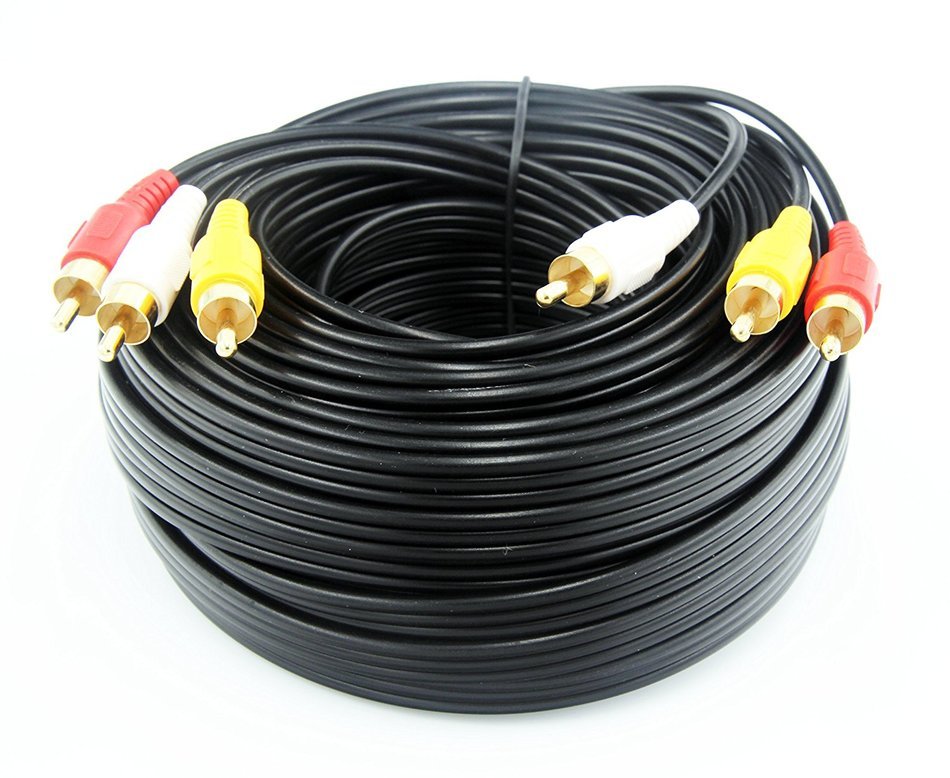50FT/15M RCA M/Mx3 Audio/Video Cable Gold Plated - Audio Video RCA ...