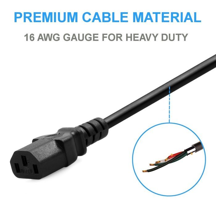 3 Pack - 3ft High Performance Premium Power Supply Cable NEMA5-15P to ... 3 Pack - 3ft High Performance Premium Power Supply Cable NEMA5-15P to ...