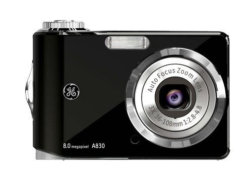 GE A830 8MP Digital Camera with 3x Optical Zoom (Black) N4 free image ...