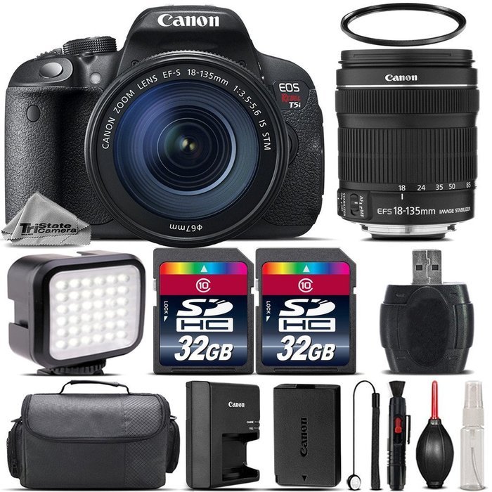 Canon EOS Rebel T5i DSLR 18MP Full HD 1080p Camera + 18-135mm IS STM ...
