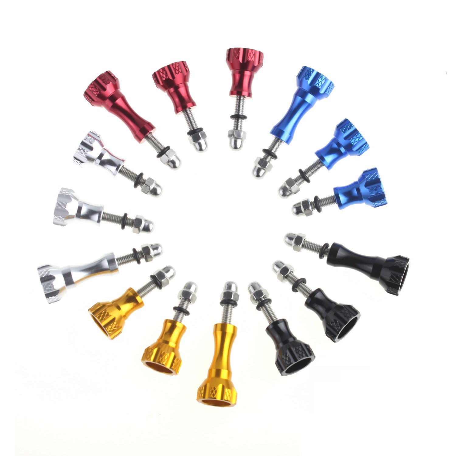 YUYIKES™ Aluminum Thumb Knob Stainless Bolt Nut Screw for GoPro Hero 4 ...