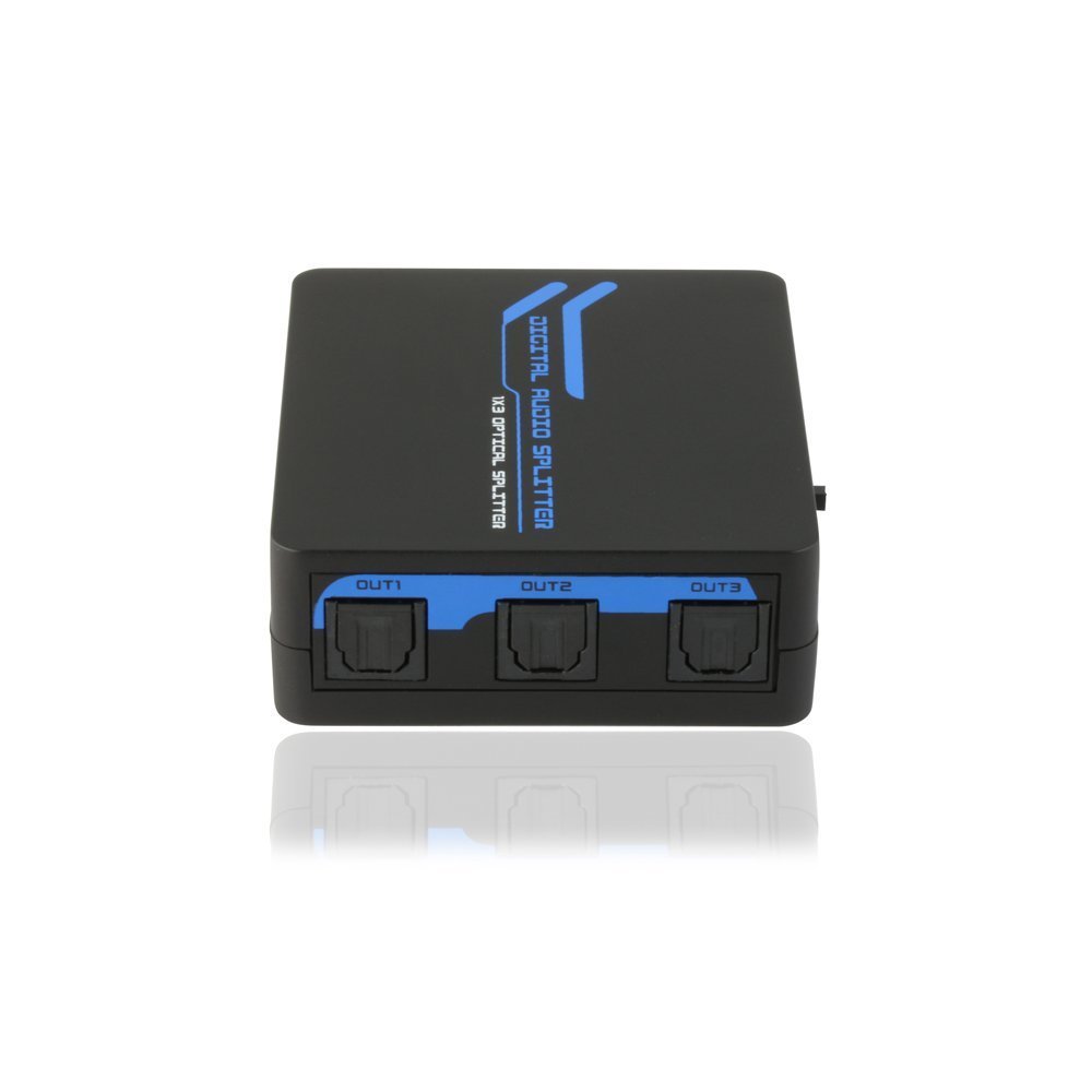 TNP Toslink SPDIF Digital Optical Audio Splitter (3 Port) - 1x3 One ...