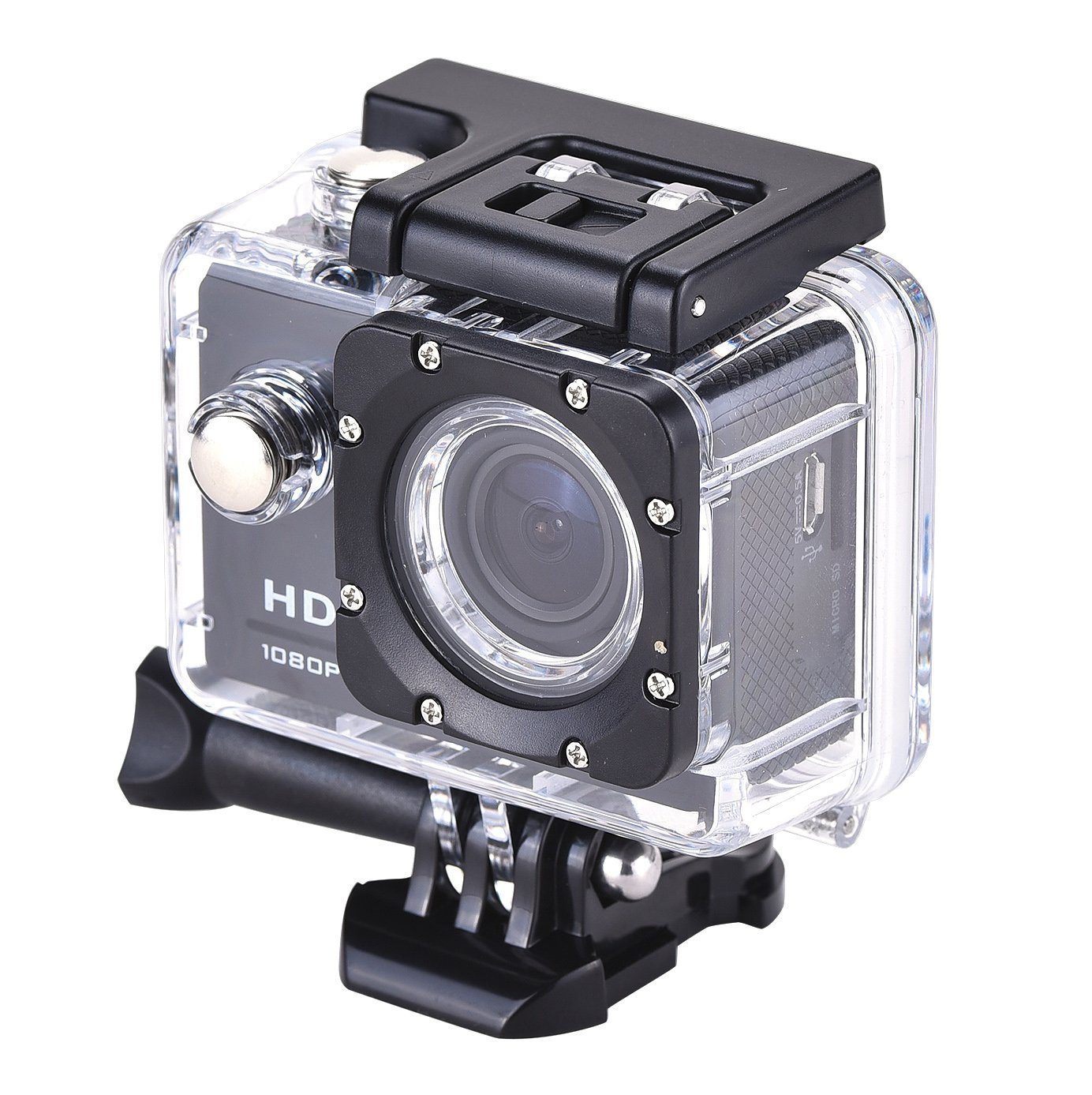 Pacuwi 1080P HD Sports Action Camera, 12MP 2 Inch LCD, 170 Degree Wide ...