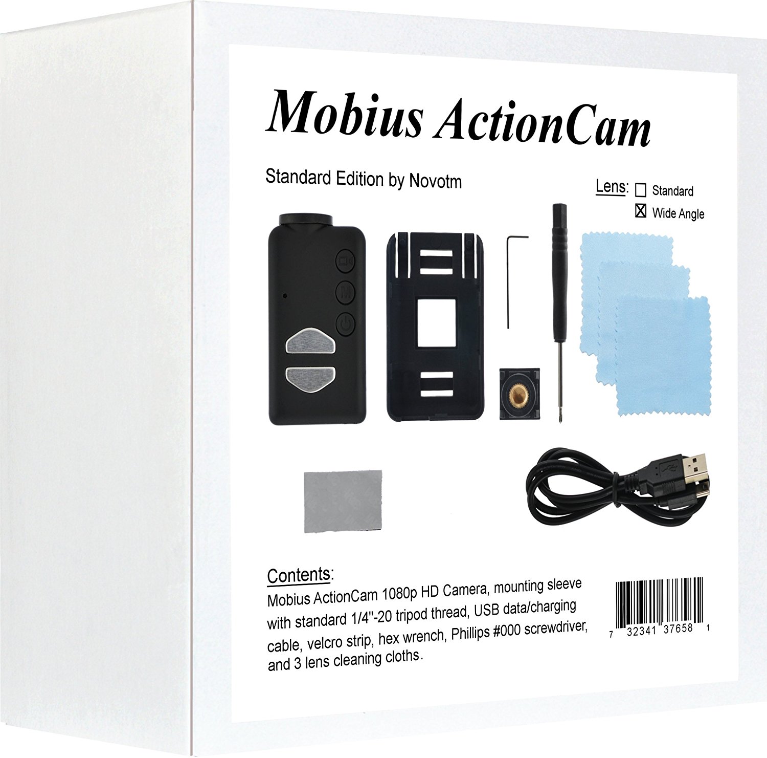 Wide Angle Mobius ActionCam HD Camera (V3 / 820 mAh / Lens C2 / 8GB ...