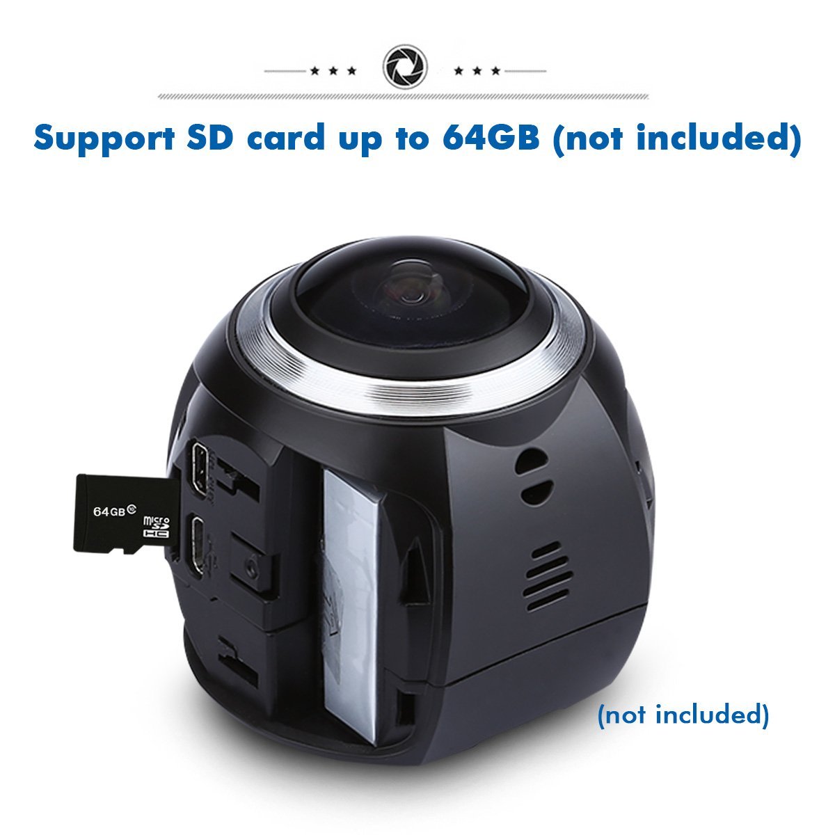 Excelvan V1 Waterproof WIFI 3K 30FPS 16MP Sport Action Camera 360 ...