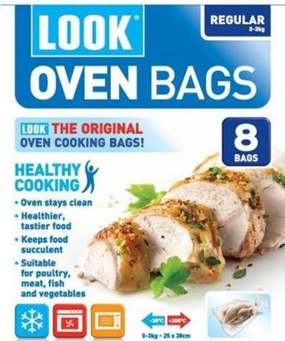 LOOK Healthy Cooking Oven Bags Regular 0-3kg 8 Bags free image download