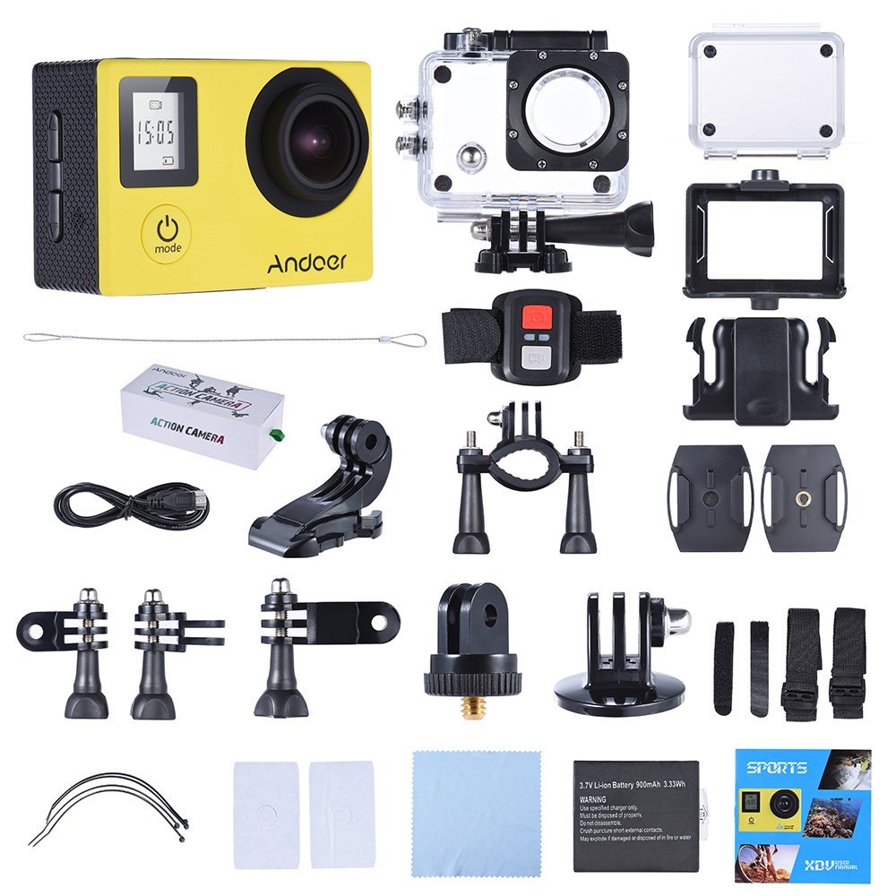 Andoer 4k 30fps 1080p 60fps Full Hd 16mp Action Camera Waterproof 30m