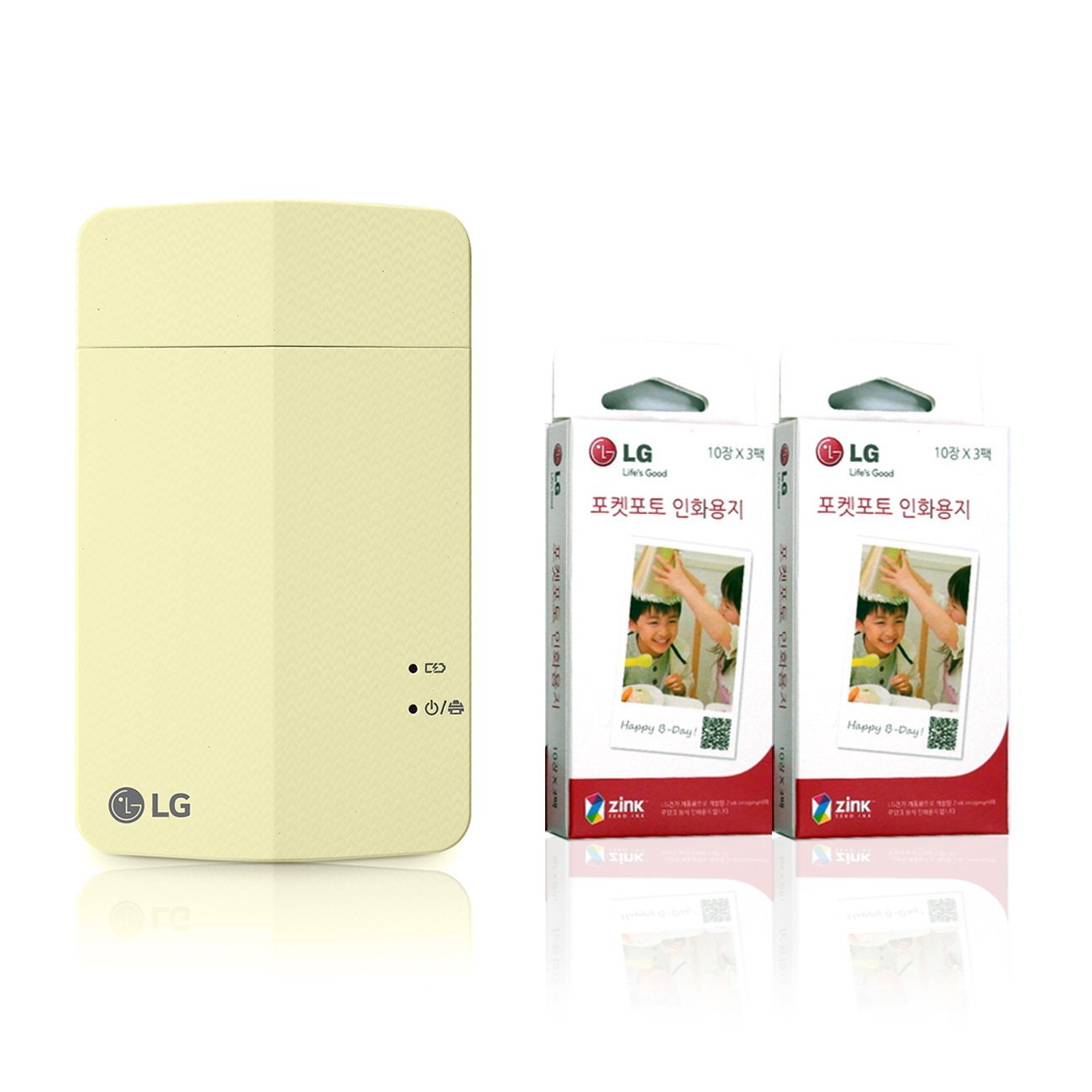 [Printer+Paper SET] New LG Pocket Photo Printer 3 PD251 [Yellow ...