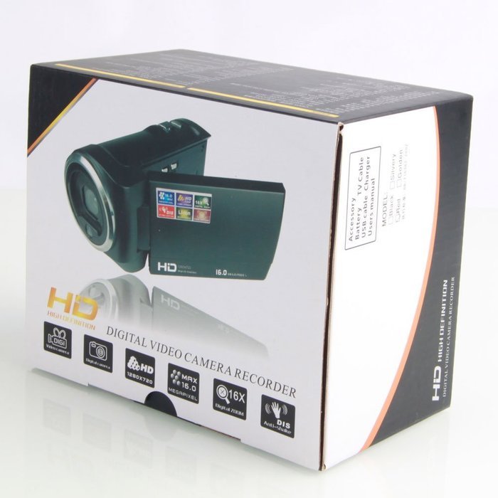 Hodely HD 1280X720 TFT LCD 16X Digital Zoom Digital Video Camcorder ...