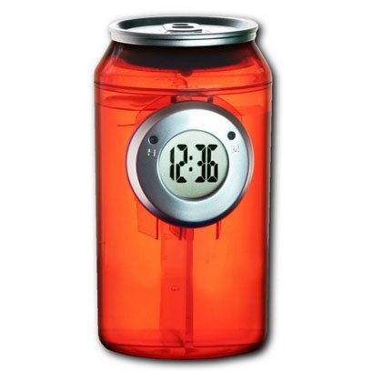 Water Powered Clock in Soda Can Shape - Red free image download