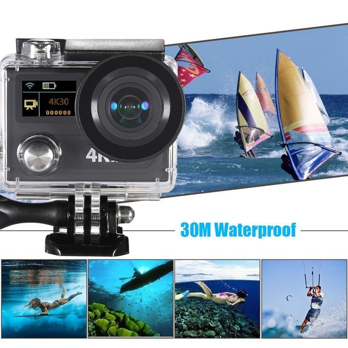 Andoer® Wifi Sports Action Camera 4K 30fps 1080P 60fps 2inch Dual LCD ...