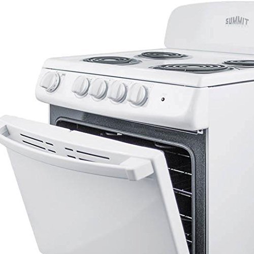 Summit RE241W 24" Electric Range with 3 cu. ft. Oven 6" Coil Burners ...