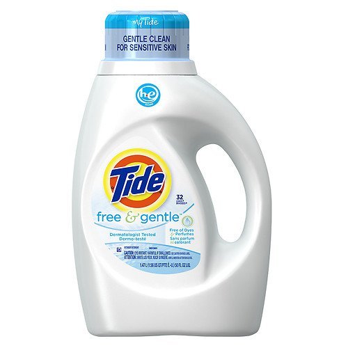 3 x Tide HE Liquid Laundry Detergent 32 loads, Free & Gentle 50 oz (1. ...
