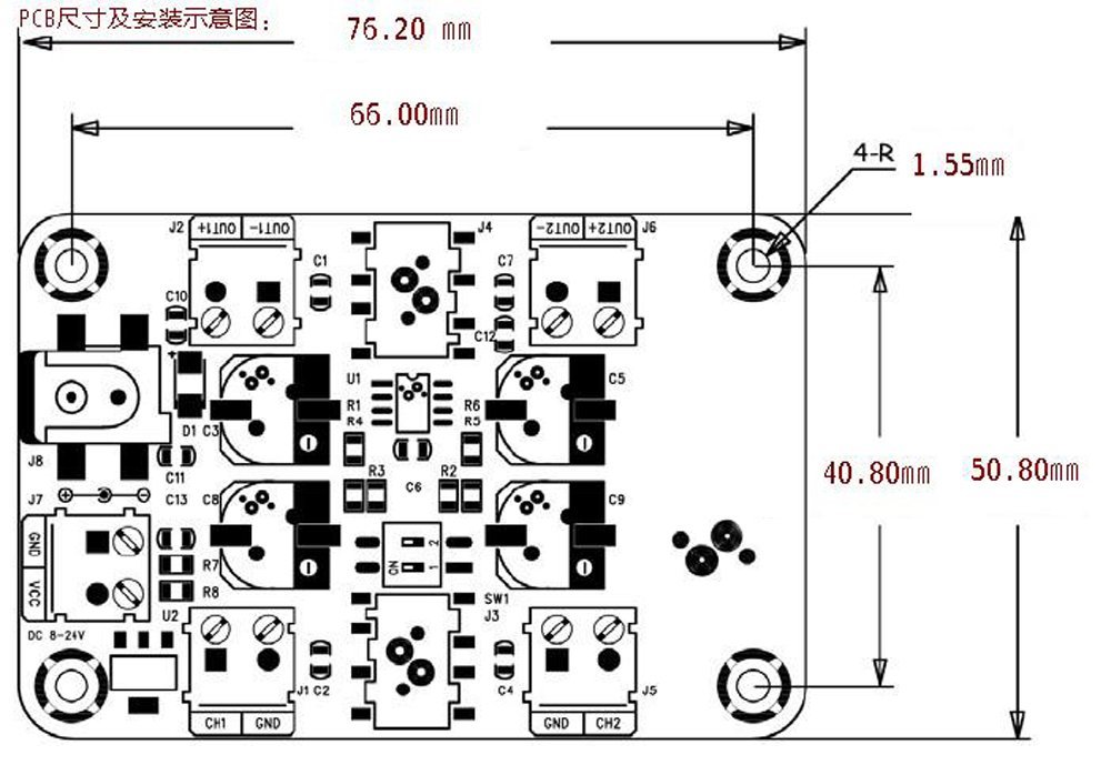 Qianson Class AB LM4881 Stereo 2 x 150mW Headphone Amplifier Board Dual ...