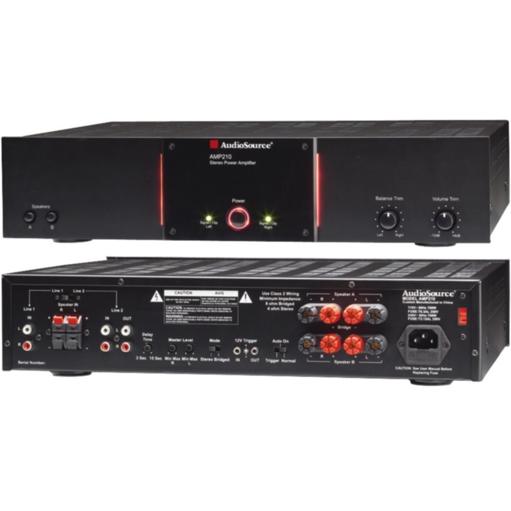AUDIOSOURCE AMP 210 2-Channel, 90-Watt Audio Distribution Power Amp ...
