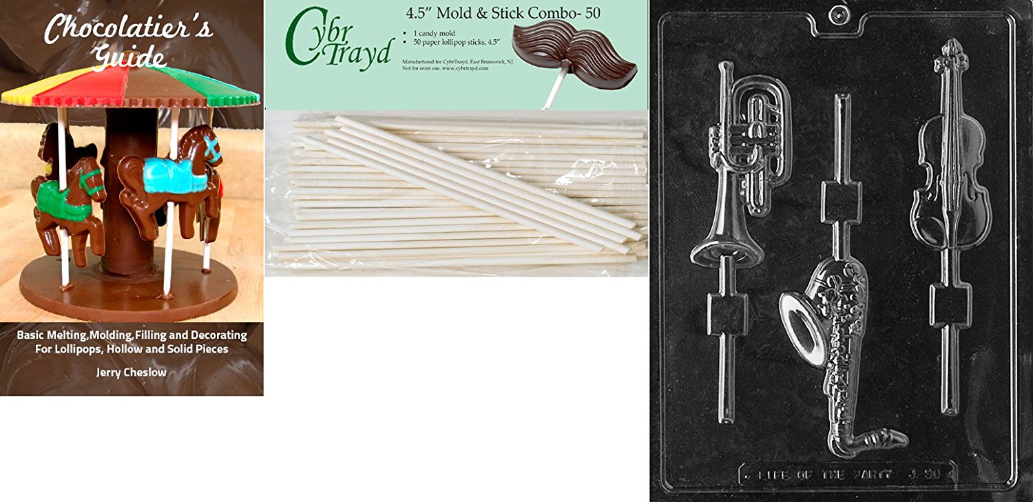 Cybrtrayd J090 Musical Instruments Lolly Jobs Chocolate Candy Mold N7 ...