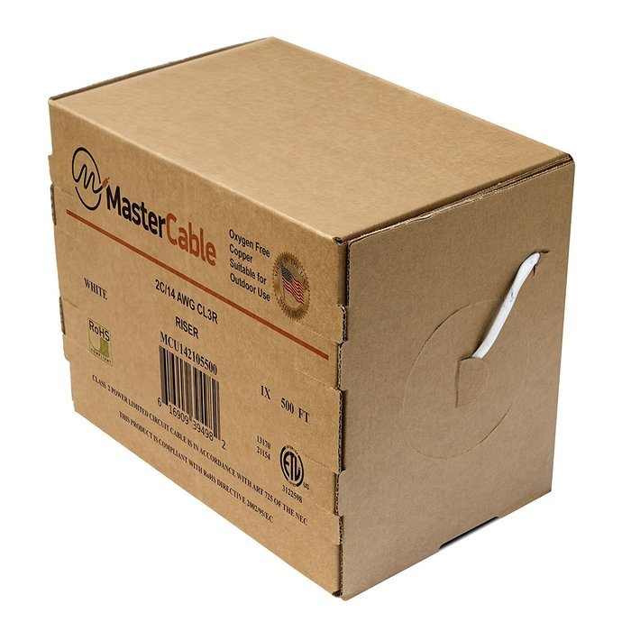 Master Cable - 14 Gauge 105 Strand CL3 Rated 2-conductor Pure Copper ...