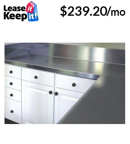 Stainless Steel Counter Top with Blacksplash Size: 13" H x 84" W x 30 ...