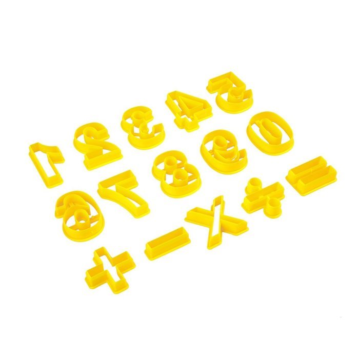 Ckeyin 15pcs Plastic Number Symbol Fondant Cake Mold Cookie Mold Cake ...