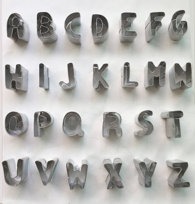 YeMarket A to Z 26 Letters Biscuit Mold Cookie Cutter - Letters A ...