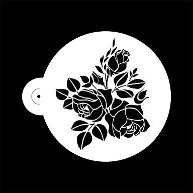 Sher Large Rose Design Fondant Decorating Stencil,Cake Top Stencil ...