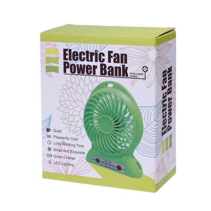 Wkae® Portable Mini Electric USB Rechargeable Fan 3 Speeds 18650 ...