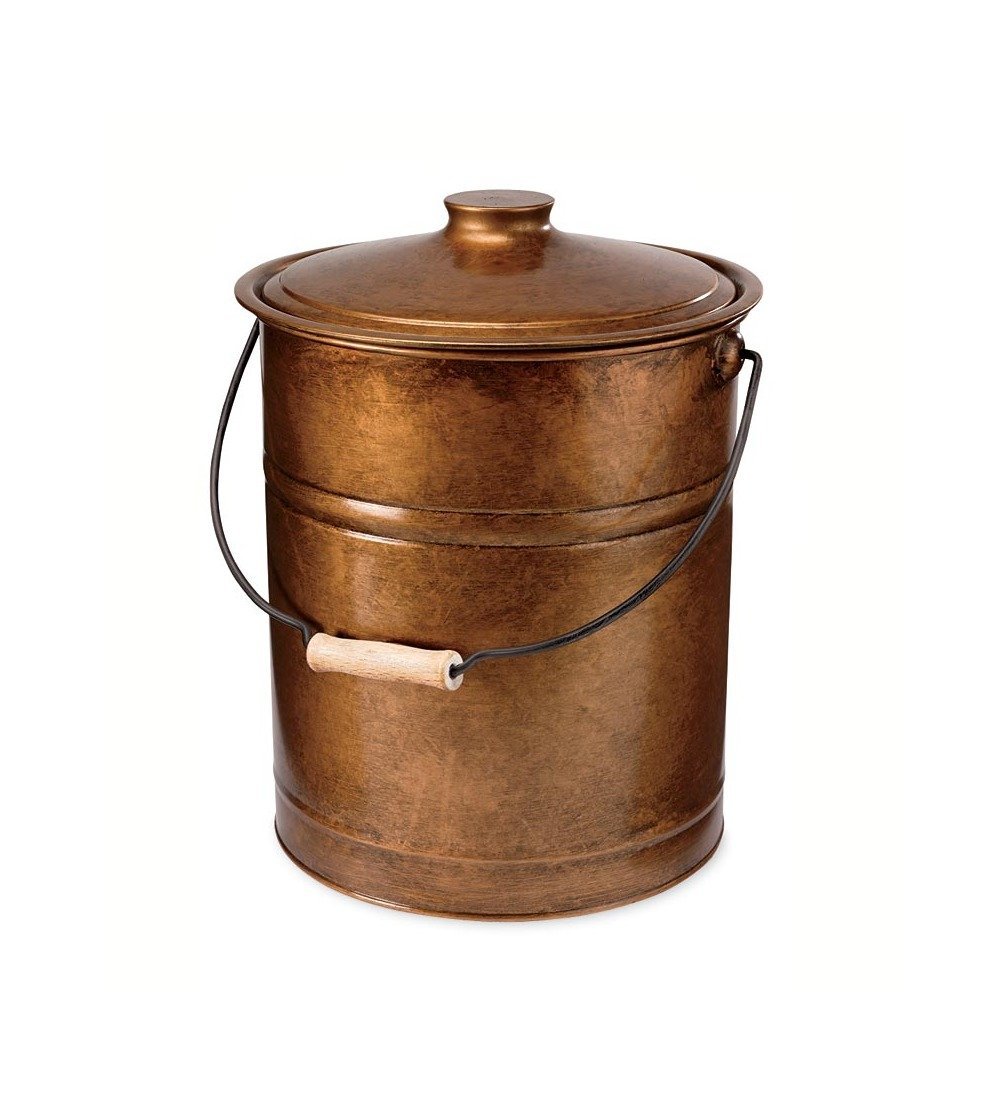 Plow & Hearth Basic Ash Bucket with Handle and Lid N3 free image download