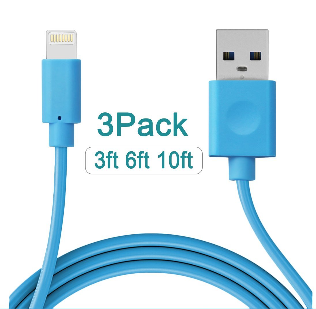 IPhone Charger, X-cable Nylon Braided Apple Lightning Cable USB Sync ...