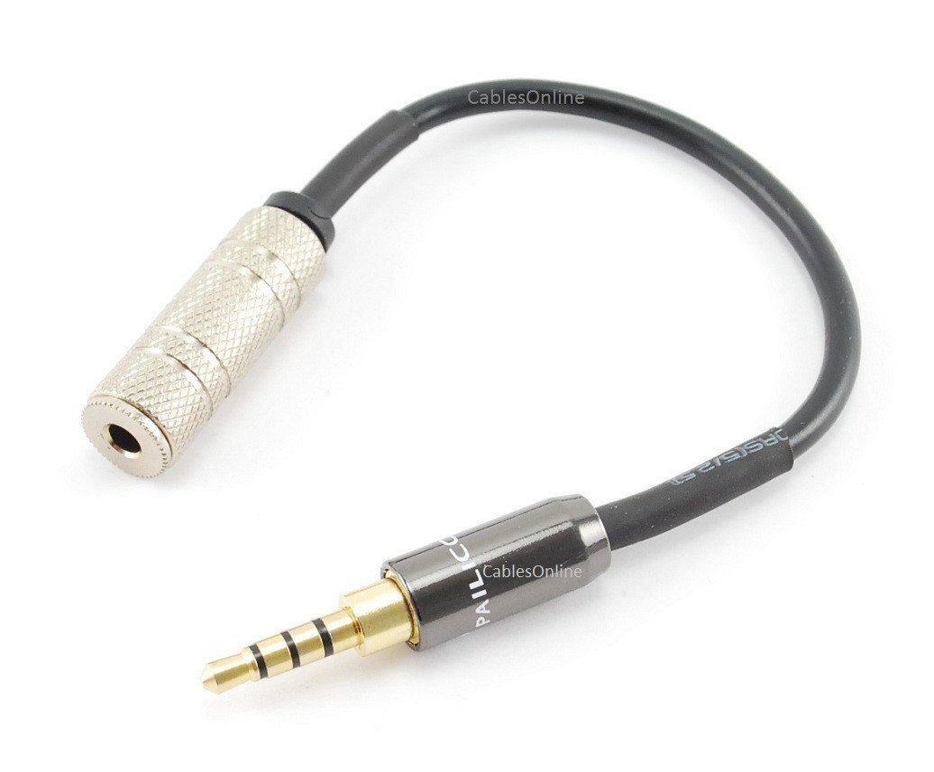 3.5mm StereoTRRS 4-Pole M to TRS Jack Microphone to iPhone Adapter free ...