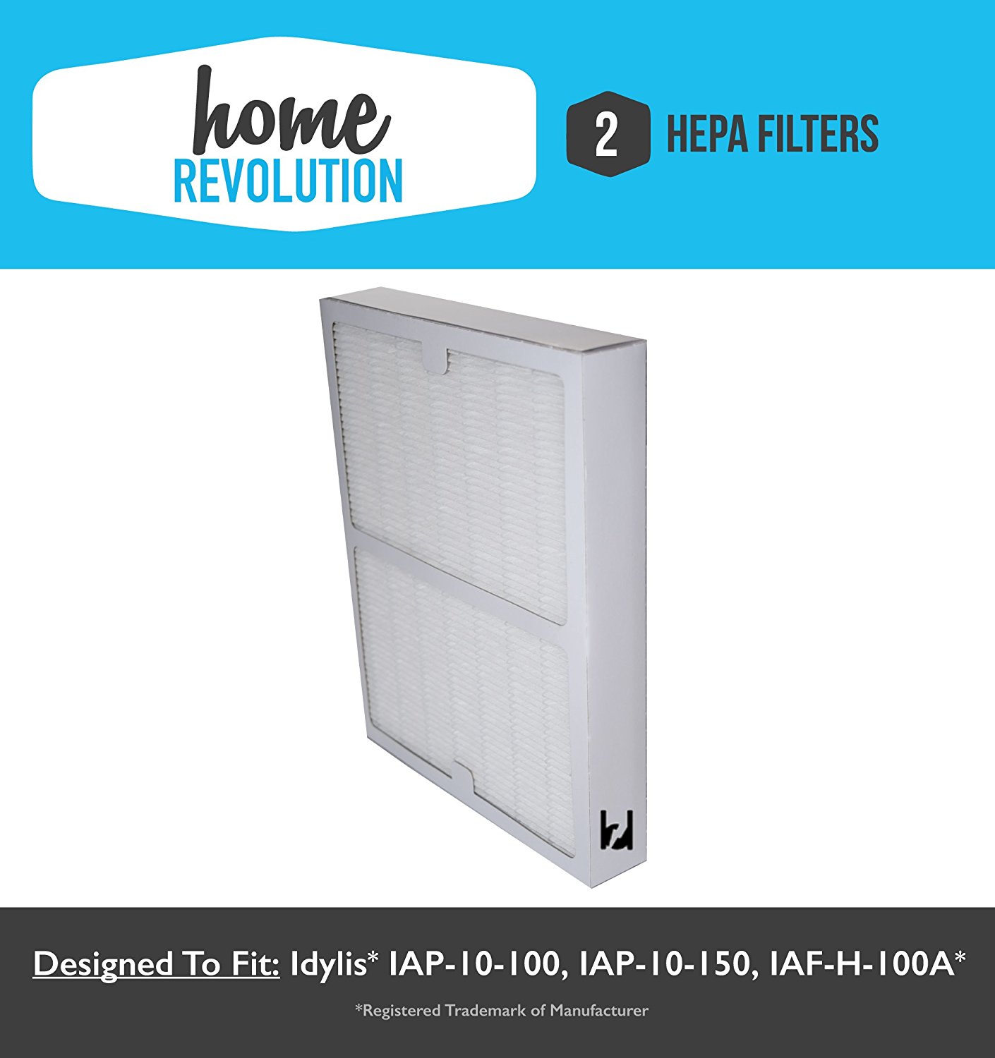 2 Idylis A Style Home Revolution Brand HEPA Air Purifier Filter ...