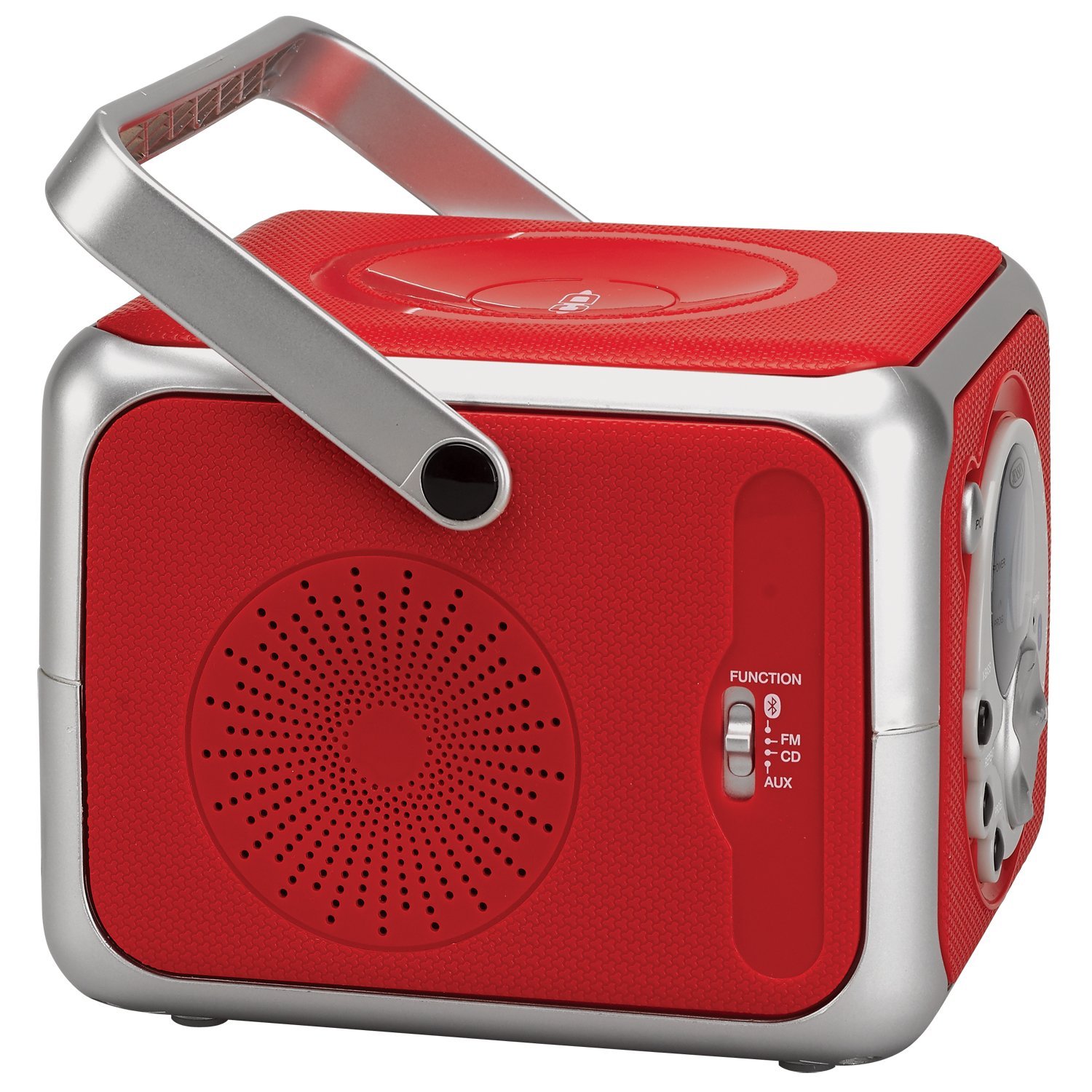 Jensen CD-555 Red Limited Edtion Portable Bluetooth Music System with ...