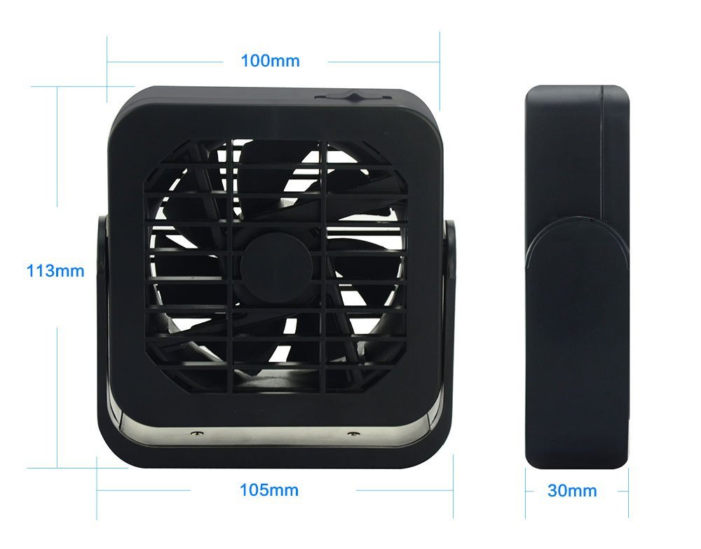 Welltop 3.9-inch Mini USB Fan 360 Degree Rotation Magnet Hanging Fan ...