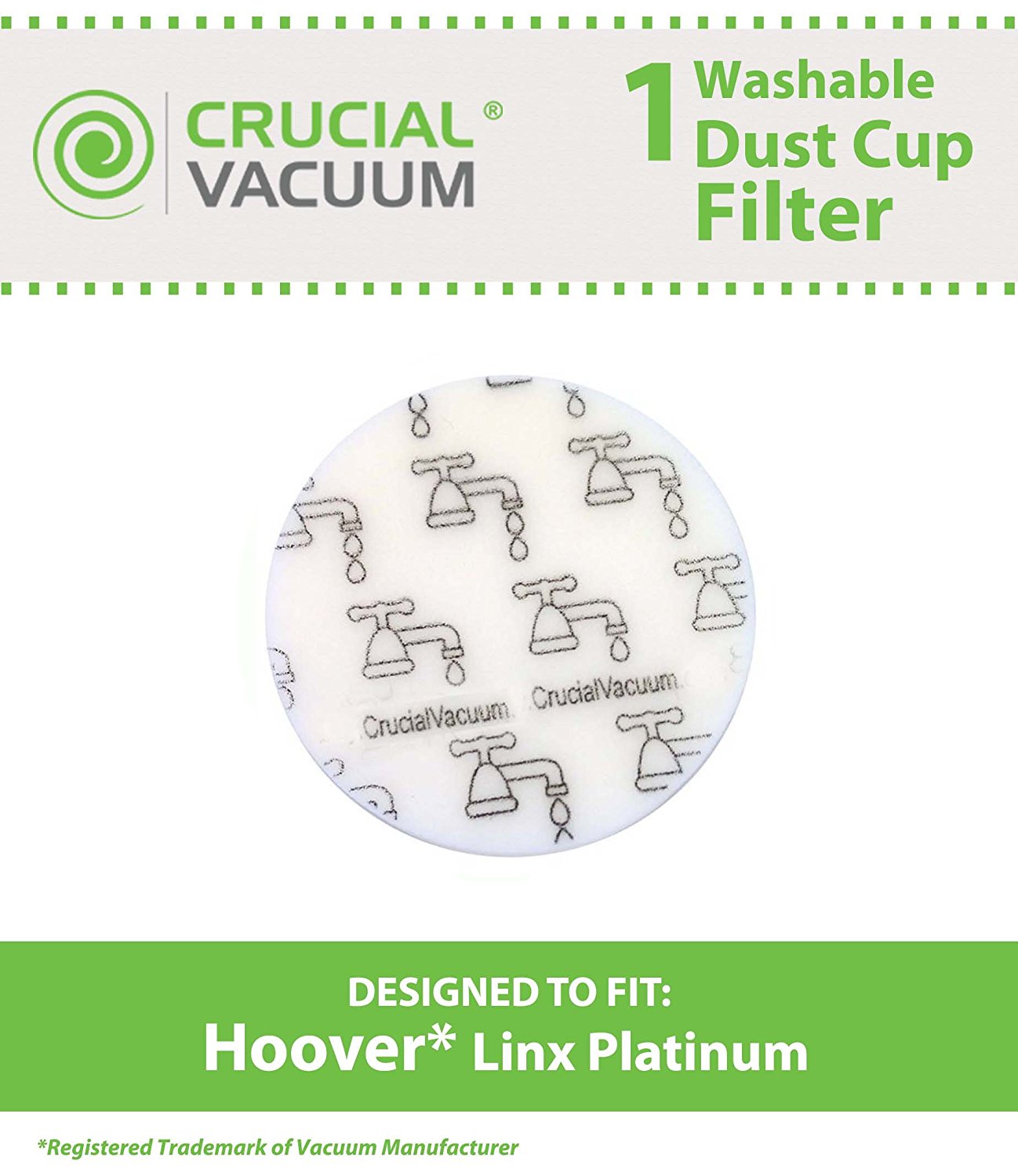 1 Hoover Linx Washable & Reusable Foam Sponge Filter, Compare to Hoover ...