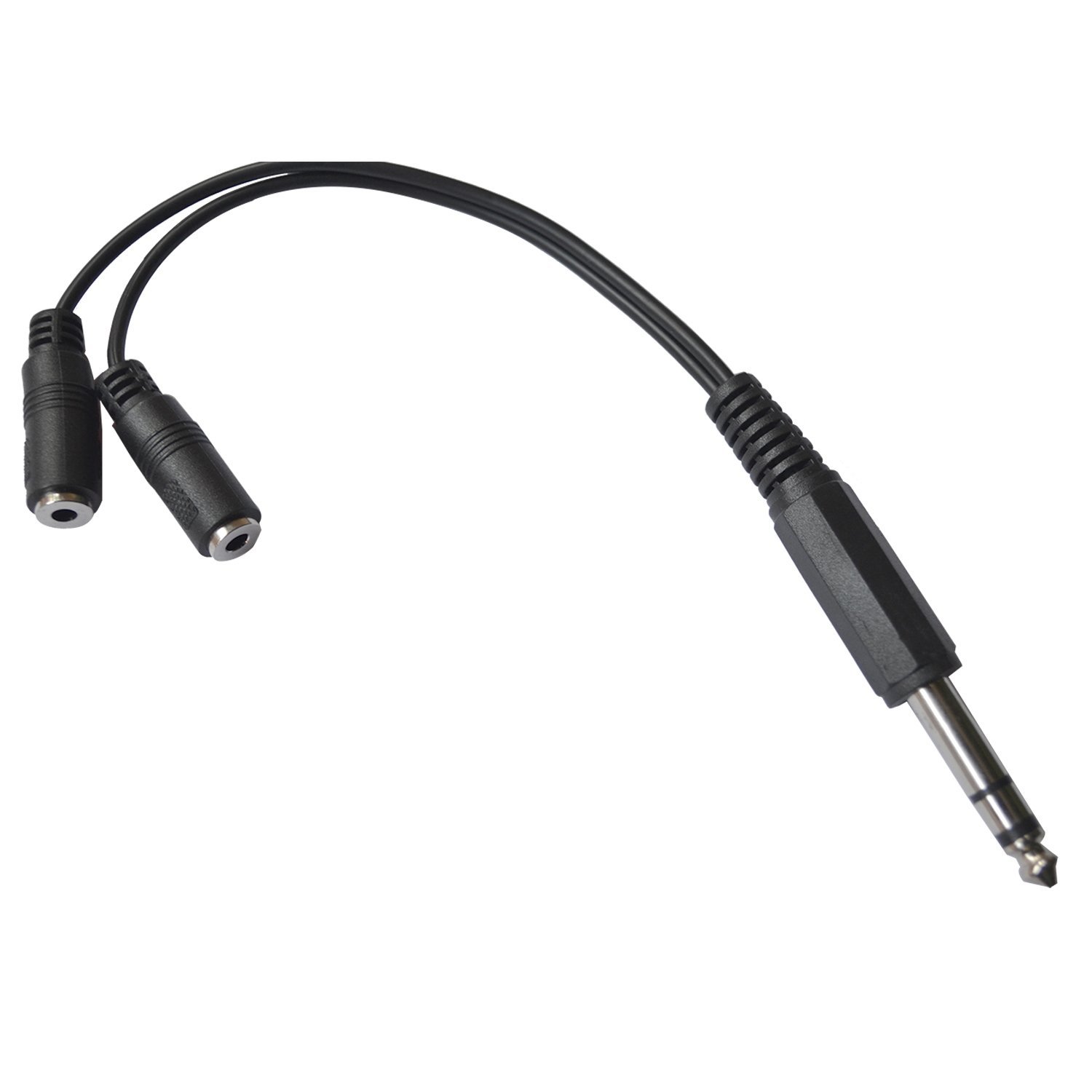 VIMVIP 6.35mm 1/4 TRS Stereo Male to Dual 2 x 3.5mm Stereo Female ...