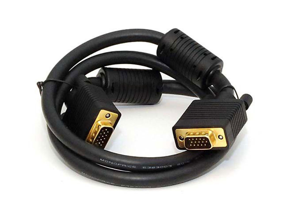 Monoprice 102898 3-Feet Super VGA Male to Male Monitor Cable with ...