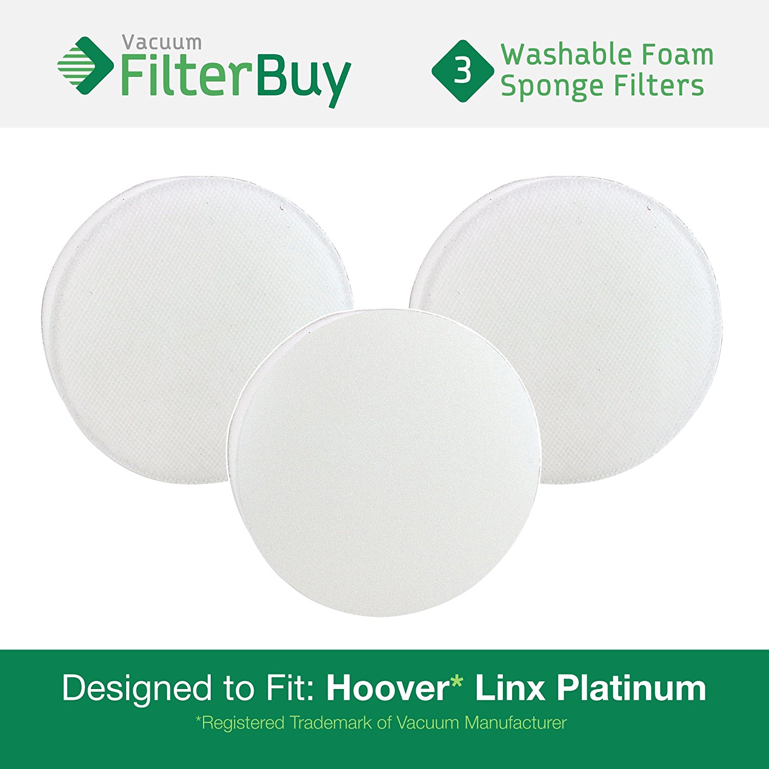 3 - Hoover Linx Washable & Reusable Foam Sponge Filters. Designed by ...