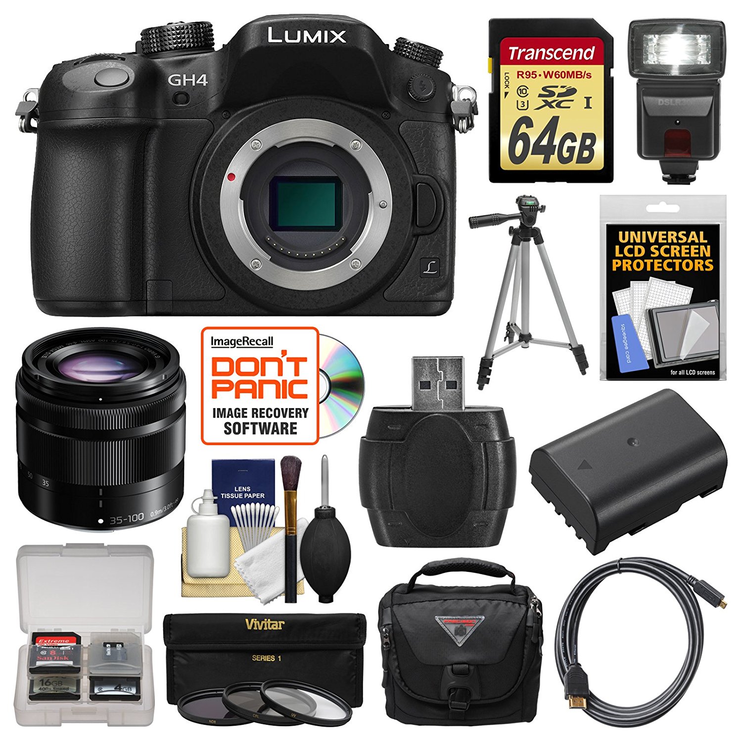 Panasonic Lumix DMC-GH4 4K Micro Four Thirds Digital Camera Body with ...