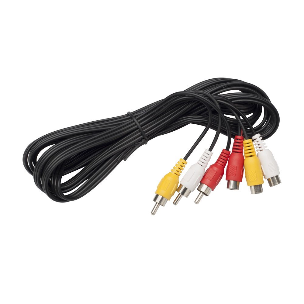15ft 3 RCA male to female Extension Audio Composite Component Video ...