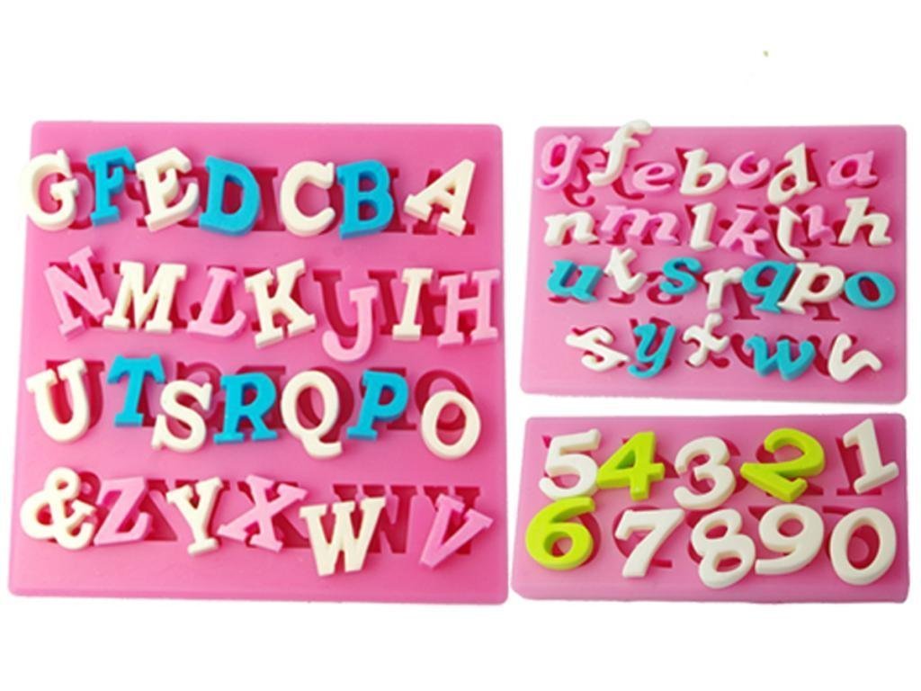 Wocuz W0112 Large Numbers Silicone Mold Chocolate Fondant Mold Cake ...