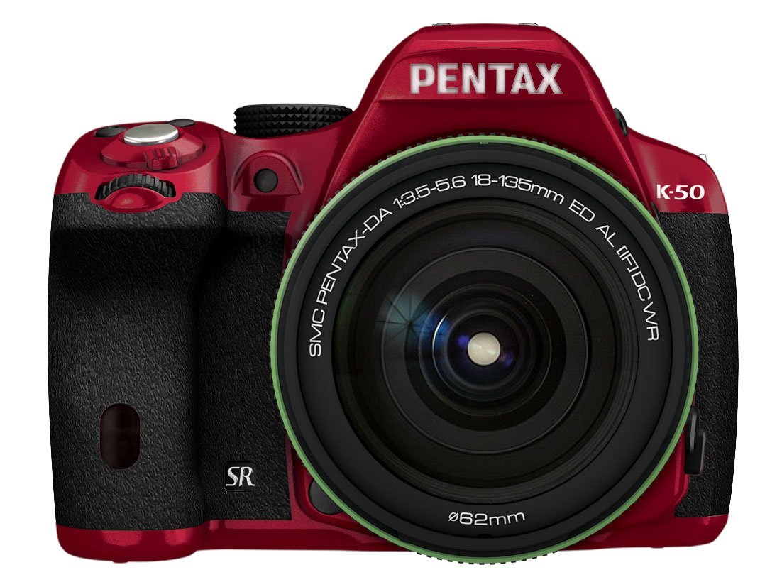 Pentax K-50 16MP Digital SLR 18-135mm Lens Kit RED/BLACK 016 free image ...