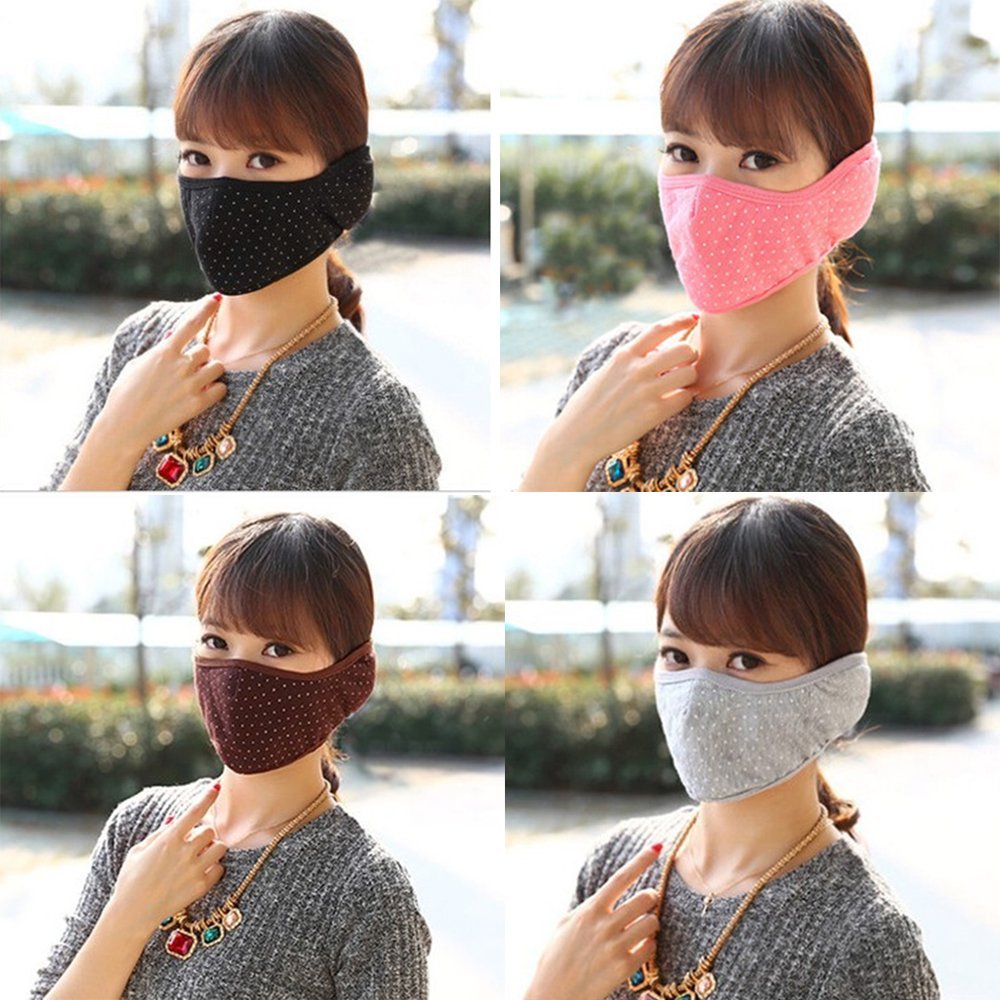 Spritech(TM) 5 Pcs Fashion Warm Cotton Bowknot Deaign Mask Anti Dust ...