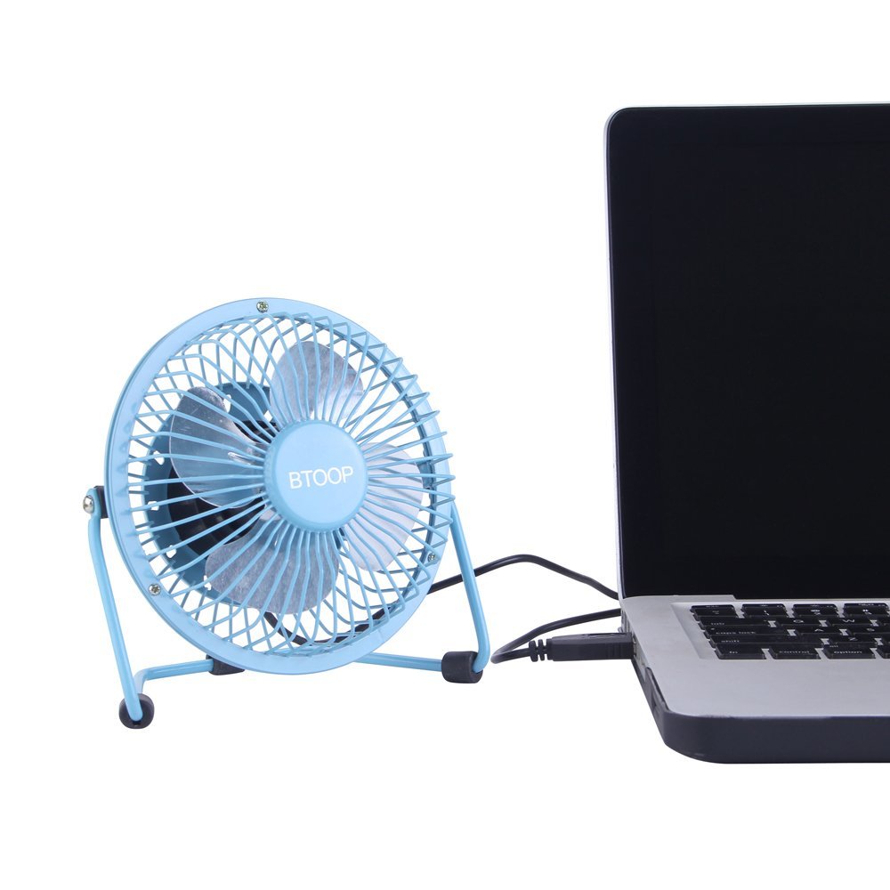 BTOOP 4 Inch Mini USB Desk Fan - Small - Black N10 free image download