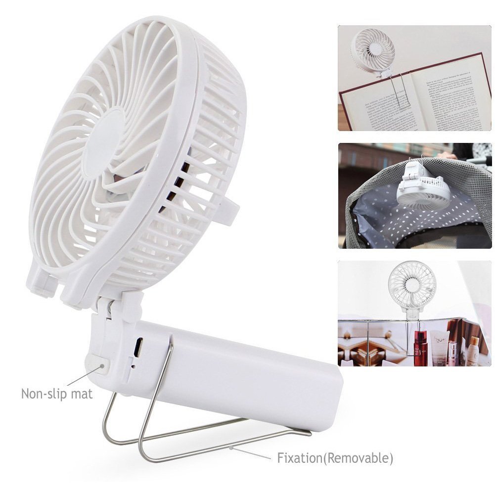 AerWo Portable Mini Fan Battery Operated Rechargeable Foldable USB ...