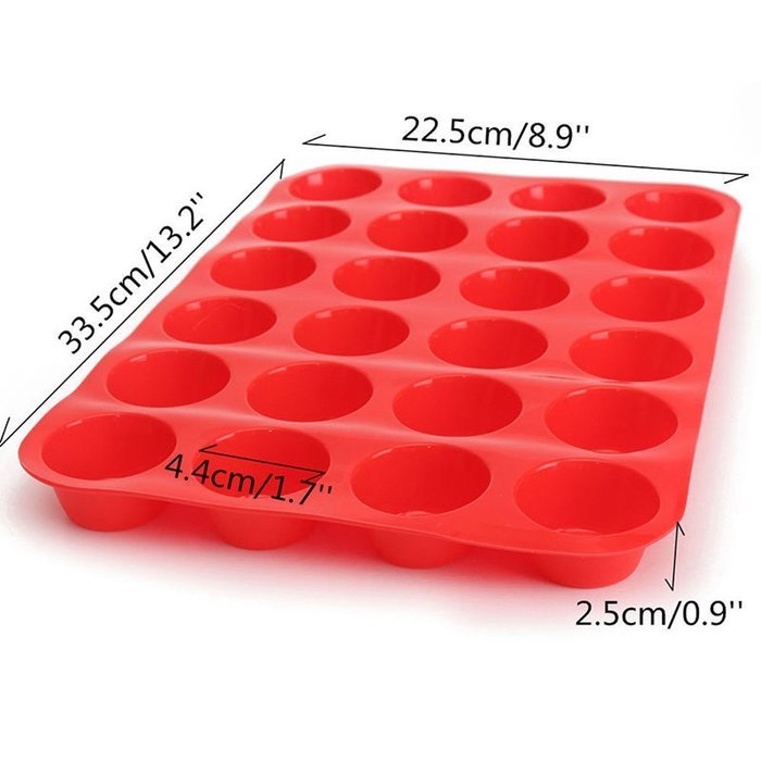 Hanperal Mini Muffin Pan 24 Cups Portion Control Baking Pans Non Stick