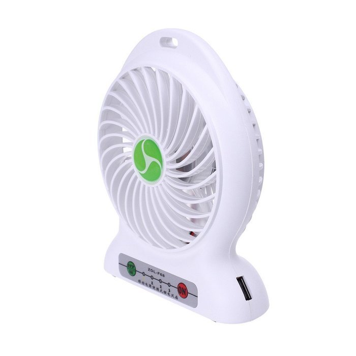 Wkae® Portable Mini Electric USB Rechargeable Fan 3 Speeds 18650 ...