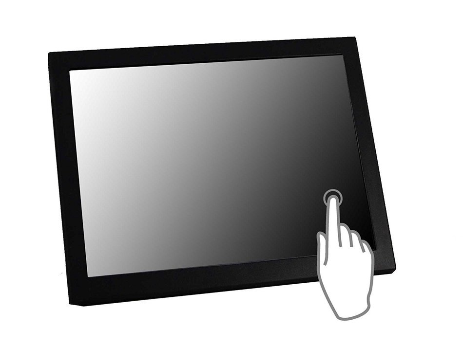 VSL100 VGA 9.7 metal enclosure touch screen monitor industrial rugged ...