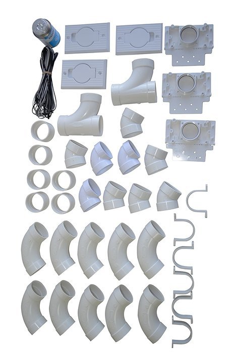 Central Vacuum Installation Kit For All Homes Rough-in Built-In CVac 3 ...